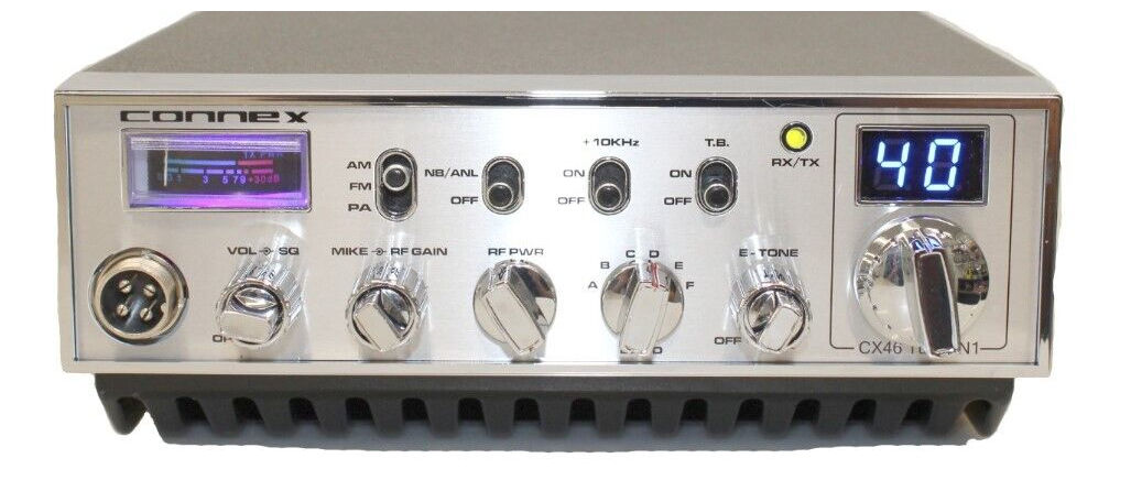 Connex (CX-46-TURBO-N1) - AM/FM/PA, Black, 10 Meter Amateur Mobile Radio