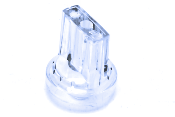 ~EKL Components (NTR-KNOB-CHNL)- Light-Transferring Nitro Knob, Channel Control, Clear, Radio Knobs