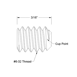 McMaster-Carr (92311A143) - Browning Replacement Set Screw, 6-32 Thread ...