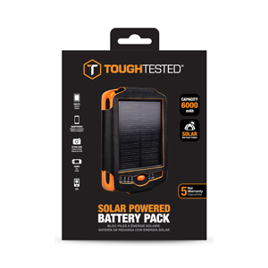 ~ToughTested (TT-SOLAR) - 6000mAh Solar Powered Battery Pack with Case ...