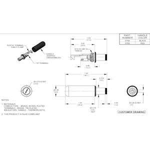 Switchcraft (S760) - Standard DC Power Plug, Black with White Tip, Each ...