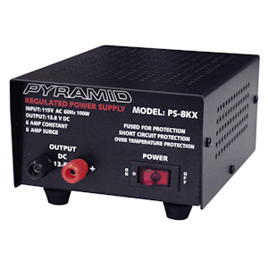 ~Pyramid (PS-8KX) - 6-Amp Power Supply w/Screw Terminal Connectors ...