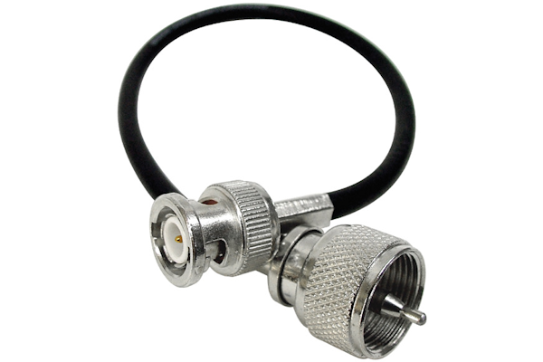 ProComm (1DHBN) - Dual BNC to Male UHF OEM Replacement Cable, RG-59U, Co-Phase Y Adapter, 12in ...