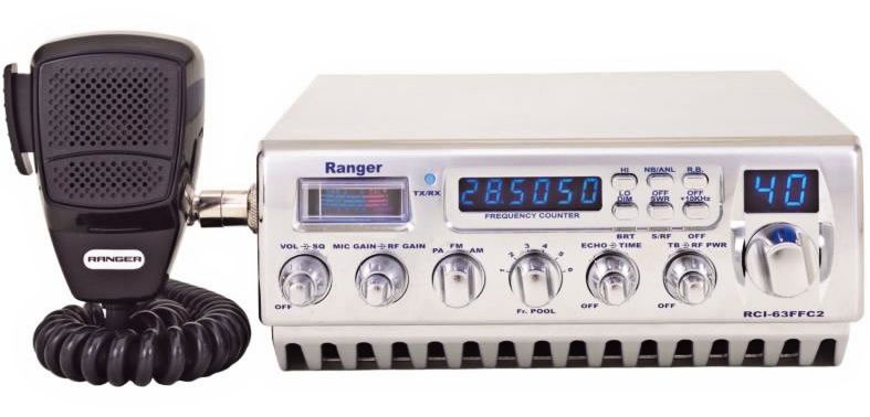 Ranger (RCI-63FFC2) - AM/FM/PA, Chrome, 10 Meter Amateur Mobile Radio