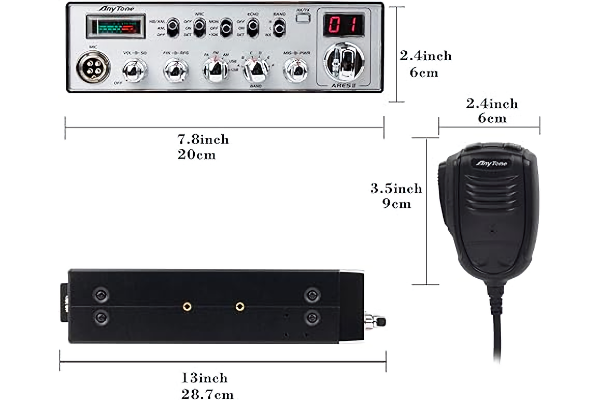 Anytone (ARES II) - All Mode, AM/FM/USB/LSB/PA/WX, Black, 10 Meter ...