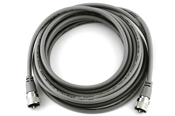 ~Tram (103-8X-G) - RG-8X Cable, PL-259 Connectors, 18ft, Gray, Coaxial ...