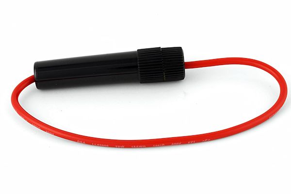 Tram (415) - 16 AWG Inline Bakelite Fuse Holder with Lead, Power Hookup